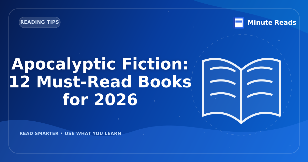 The Best Apocalyptic Fiction to Read in 2026 — MinuteReads blog thumbnail