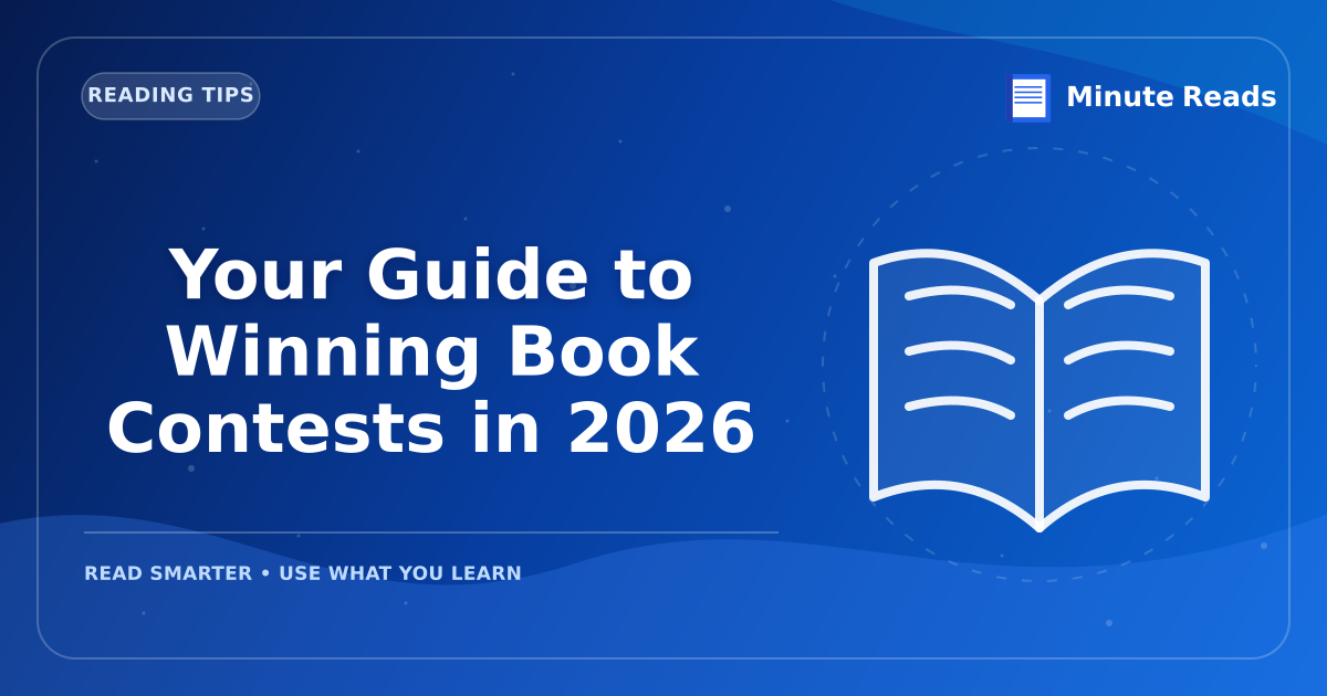 Your Guide to Winning Book Contests in 2026 — MinuteReads blog thumbnail
