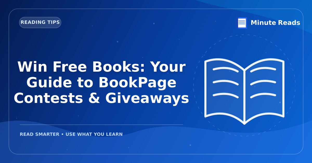 Win Free Books: Your Guide to BookPage Contests & Giveaways — MinuteReads blog thumbnail