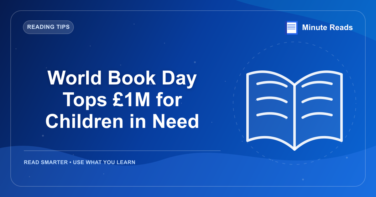 World Book Day Tops £1M for Children in Need — MinuteReads blog thumbnail