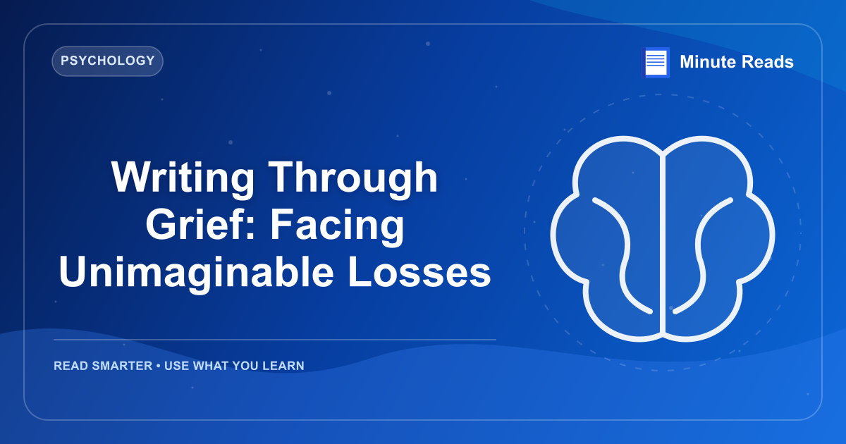 Writing Through Grief: Facing Unimaginable Losses — MinuteReads blog thumbnail
