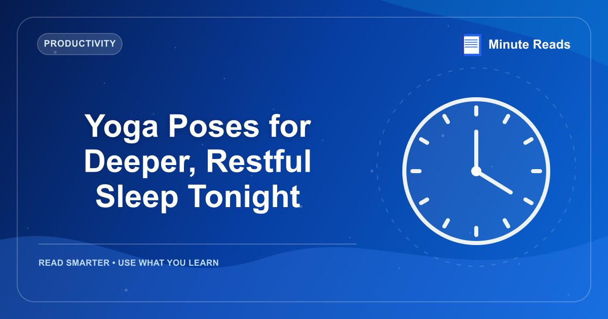 Yoga Poses for Deeper, Restful Sleep Tonight — MinuteReads blog thumbnail
