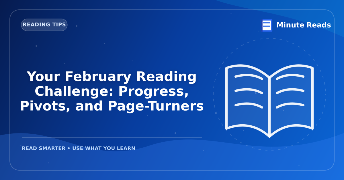 Your February Reading Challenge: Progress, Pivots, and Page-Turners — MinuteReads blog thumbnail