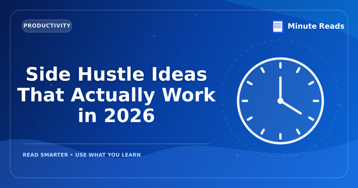 Side Hustle Ideas That Actually Work in 2027 — MinuteReads blog thumbnail
