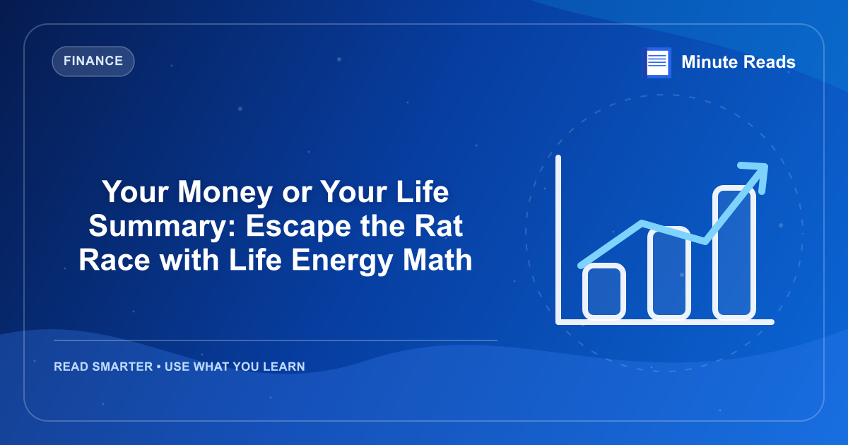 Your Money or Your Life Summary: Escape the Rat Race with Life Energy Math — MinuteReads blog thumbnail